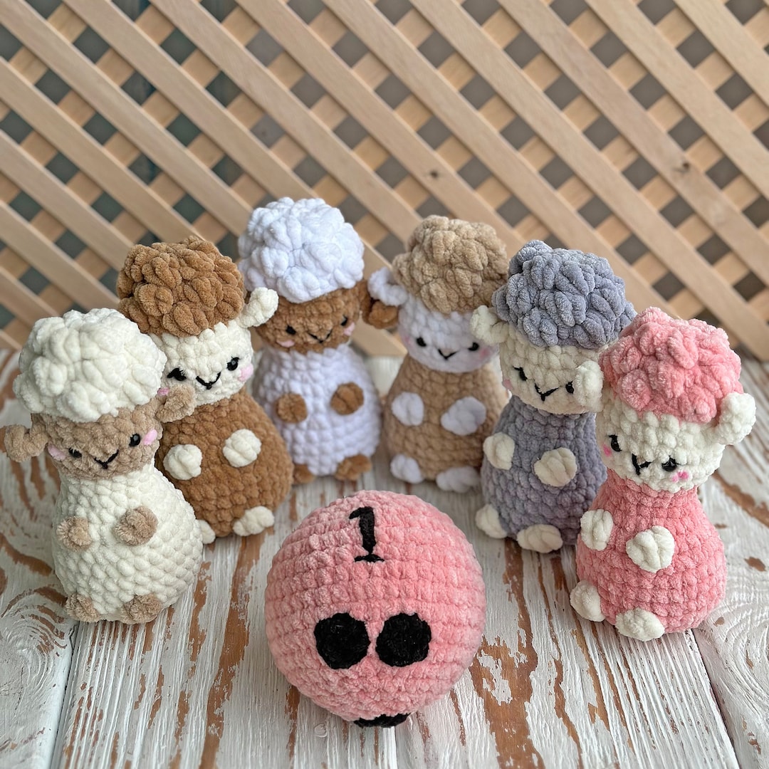 No Sew Crochet Sheep Bowling Game Pattern, Amigurumi Plushie PDF - Etsy