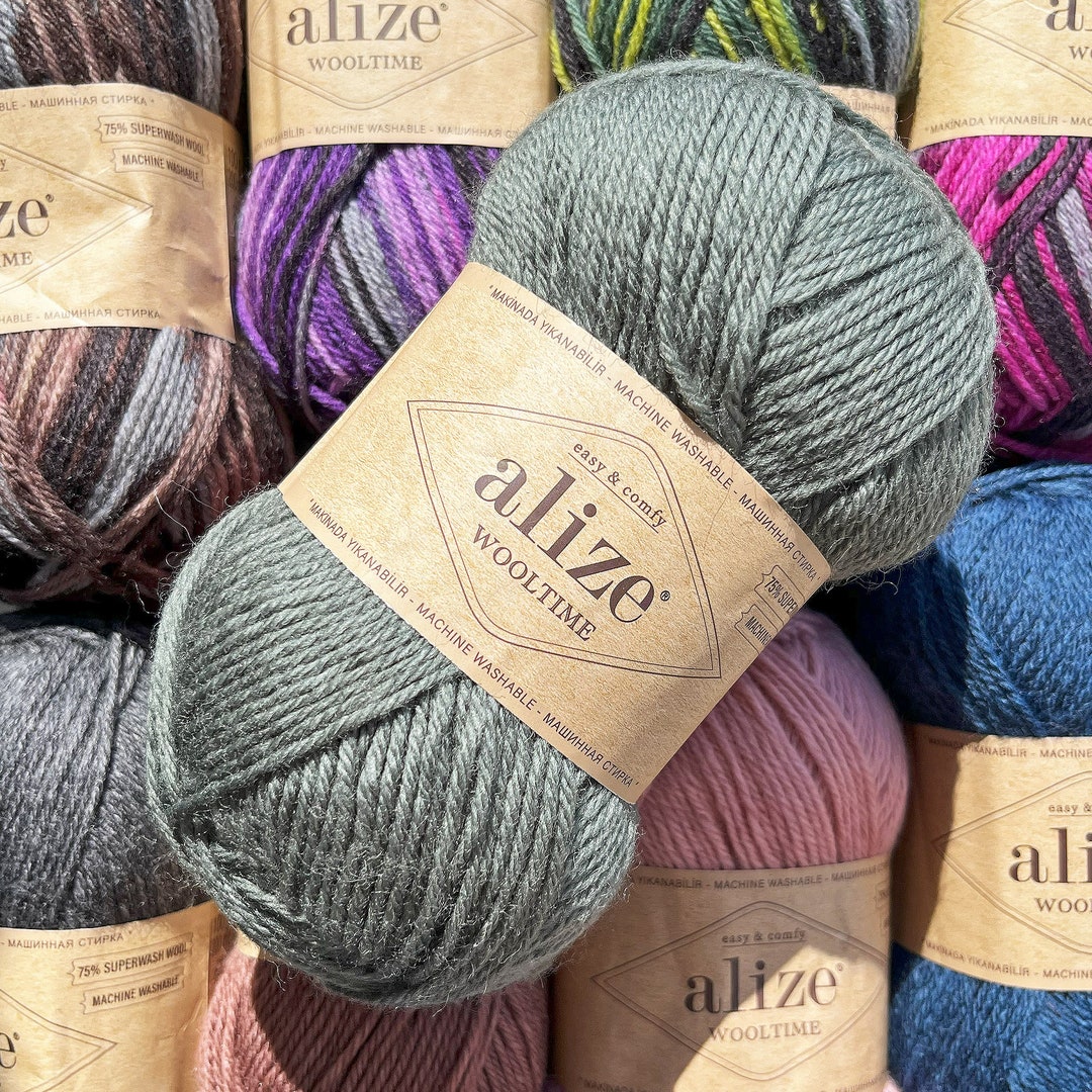ALIZE WOOLTIME Superwash Wool Yarn, Winter Yarn, Knitting Yarn, Crochet Yarn, Warm Yarn, Sock ...