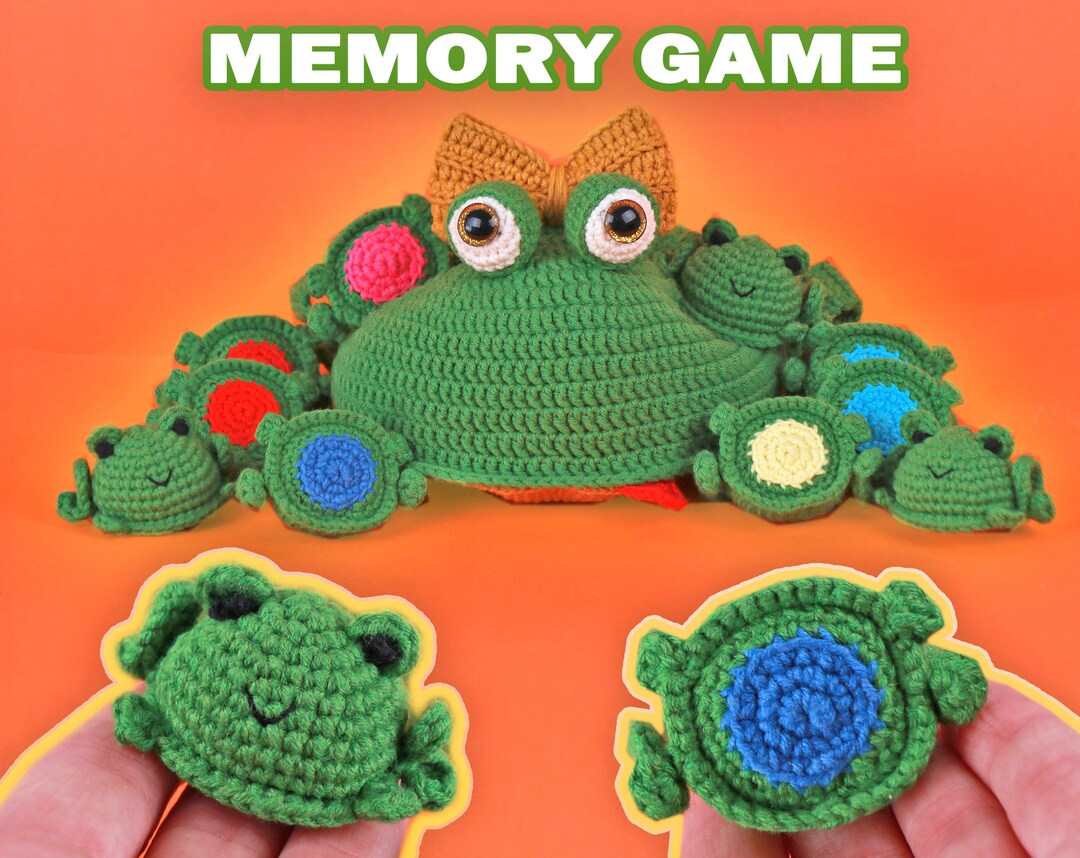 The ORIGINAL Frog Memory Game Frog Crochet Memory Game - Etsy
