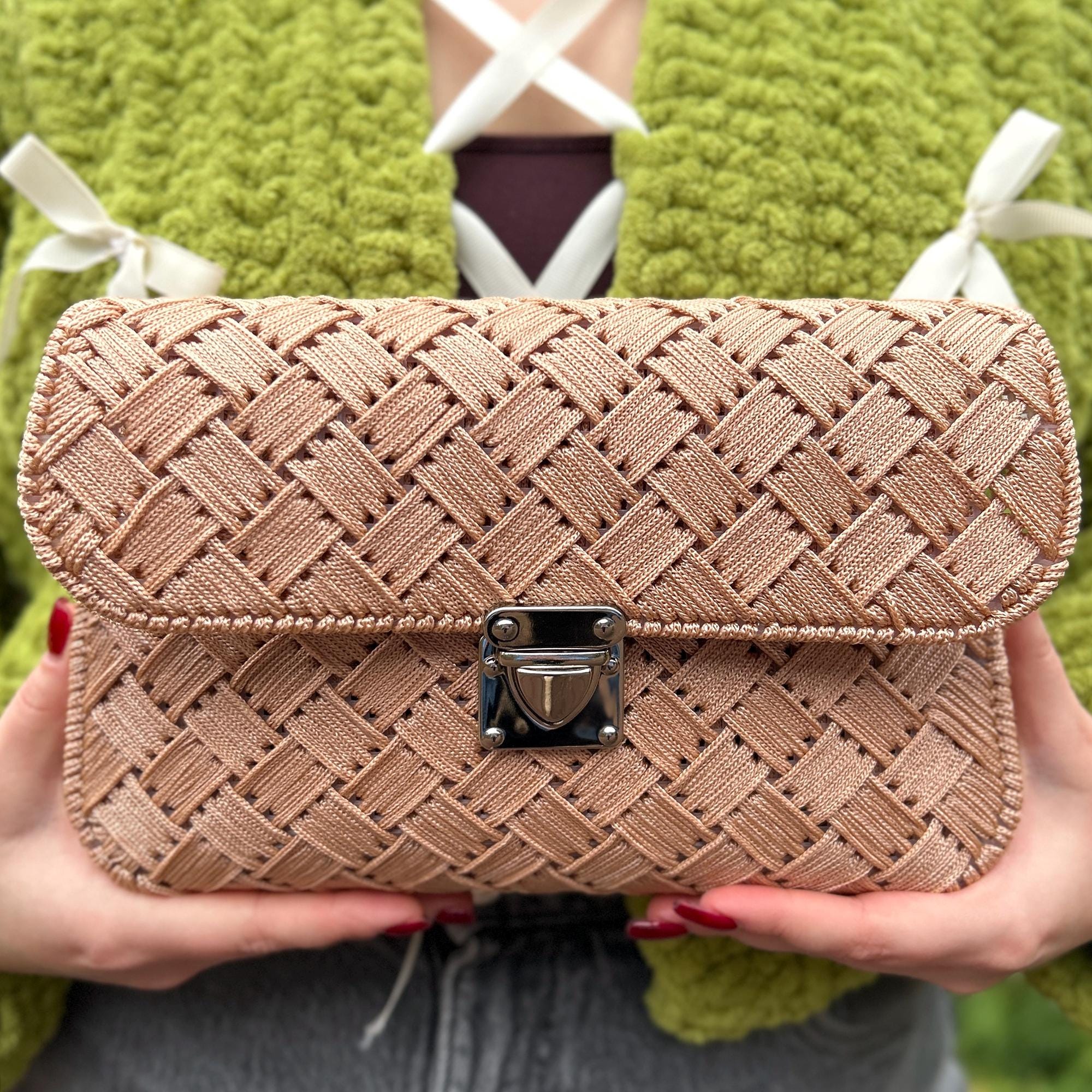 Embroidery Pattern, Plastic Canva BAG, Video Tutorial Purse, PDF ...