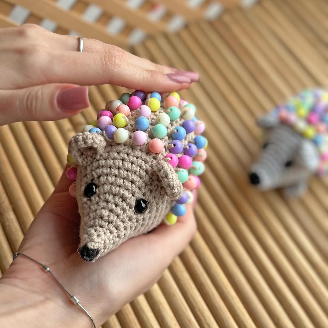 2 in 1 Bead Crochet Hedgehogs Pattern, Fidget Toy Crochet Pattern ...