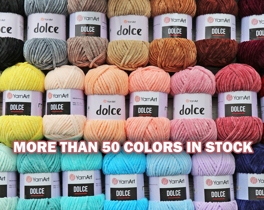 YARNART DOLCE 58 COLOR, Amigurumi Yarn, Plush Yarn, Bulky Chenille Yarn ...