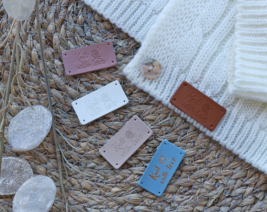 Knitting LABELS, Sewing Labels for Handmade Items, Sew on Branding ...
