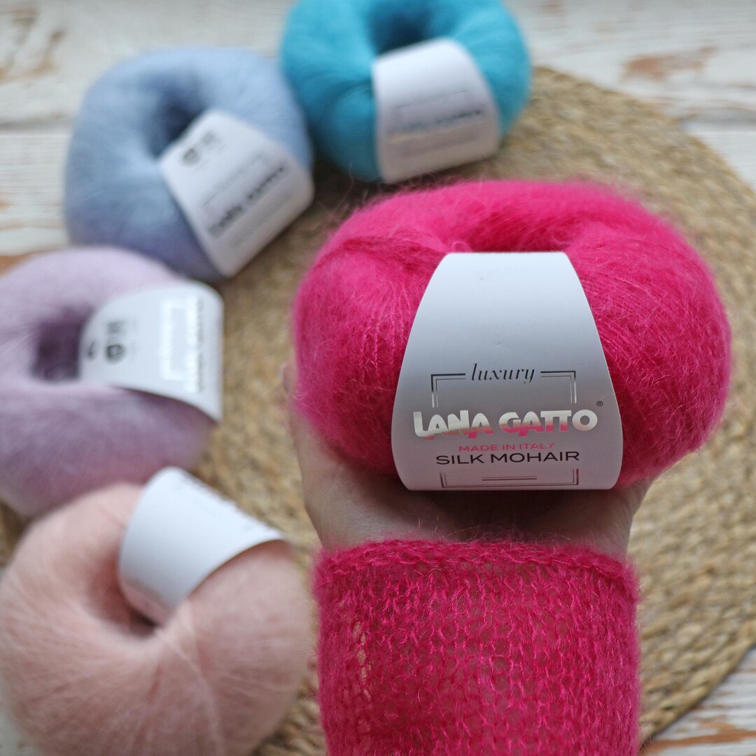Lana Gatto Silk Mohair Yarn Italian Lace Weight 75 Superkid Mohair
