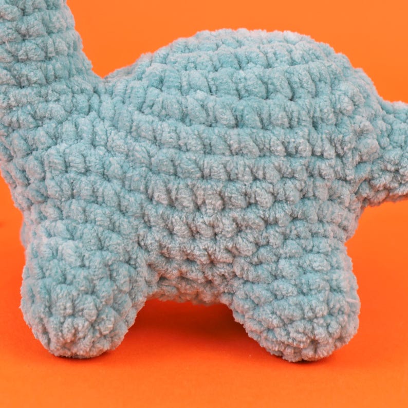 Brontosaurus Crochet Pattern, Amigurumi Dinosaur PDF Tutorial, Easy ...