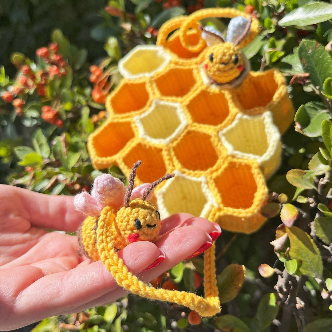 The ORIGINAL BEE POP Memory Game Pop It Crochet Pattern, Crochet Bee ...