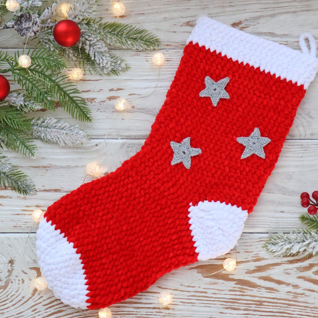 CROCHET Christmas Stocking PATTERN. PDF Oversized Stocking Pattern ...