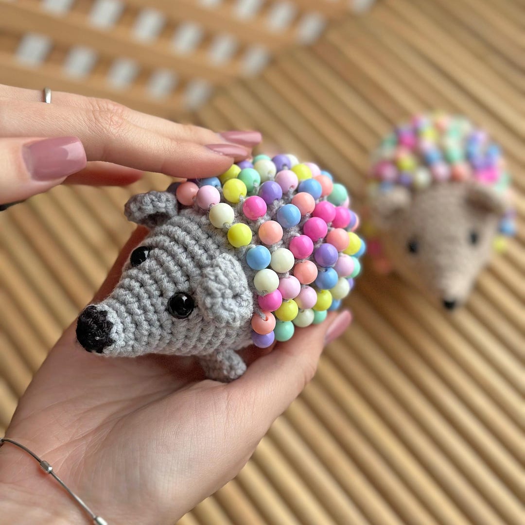 2 in 1 Bead Crochet Hedgehogs Pattern, Fidget Toy Crochet Pattern ...