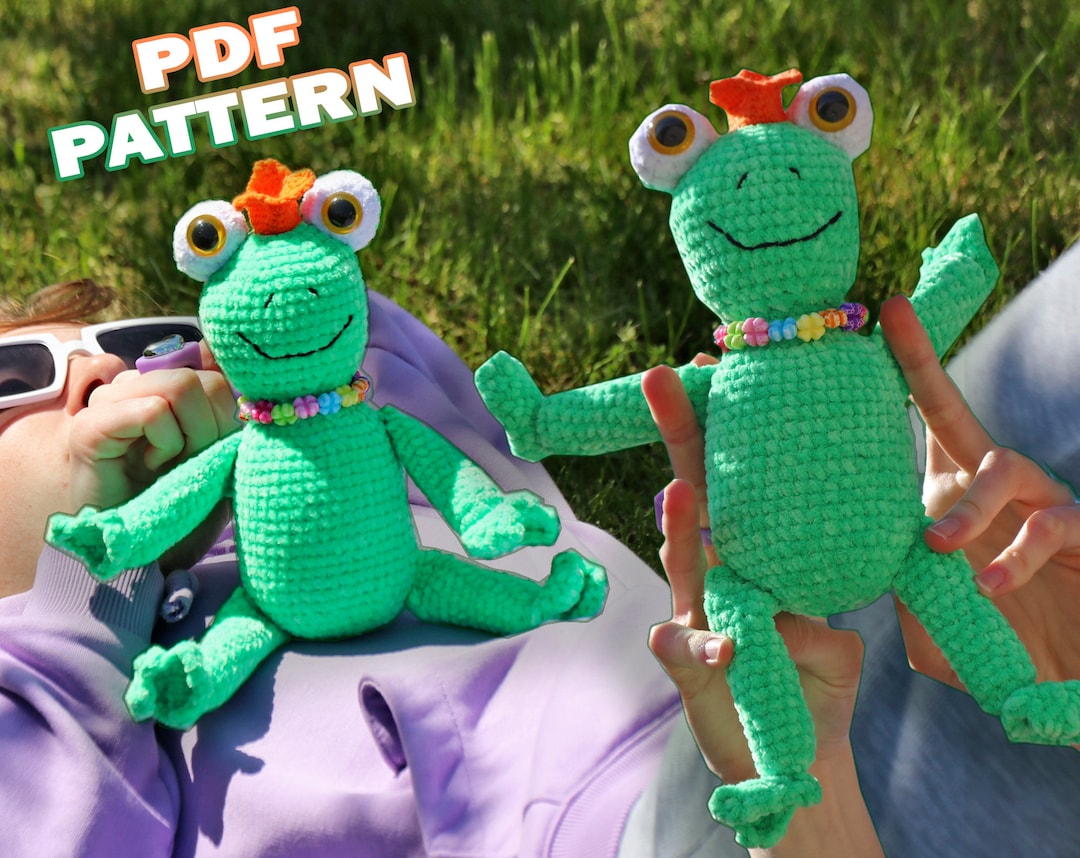 CROCHET FROG PATTERN, Amigurumi Frog Pattern, Fluffy Frog Crochet ...