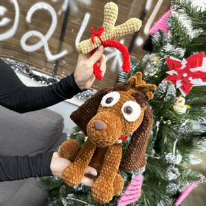 Crochet Pattern Christmas Dog Max, Amigurumi Plushie PDF Pattern - Etsy