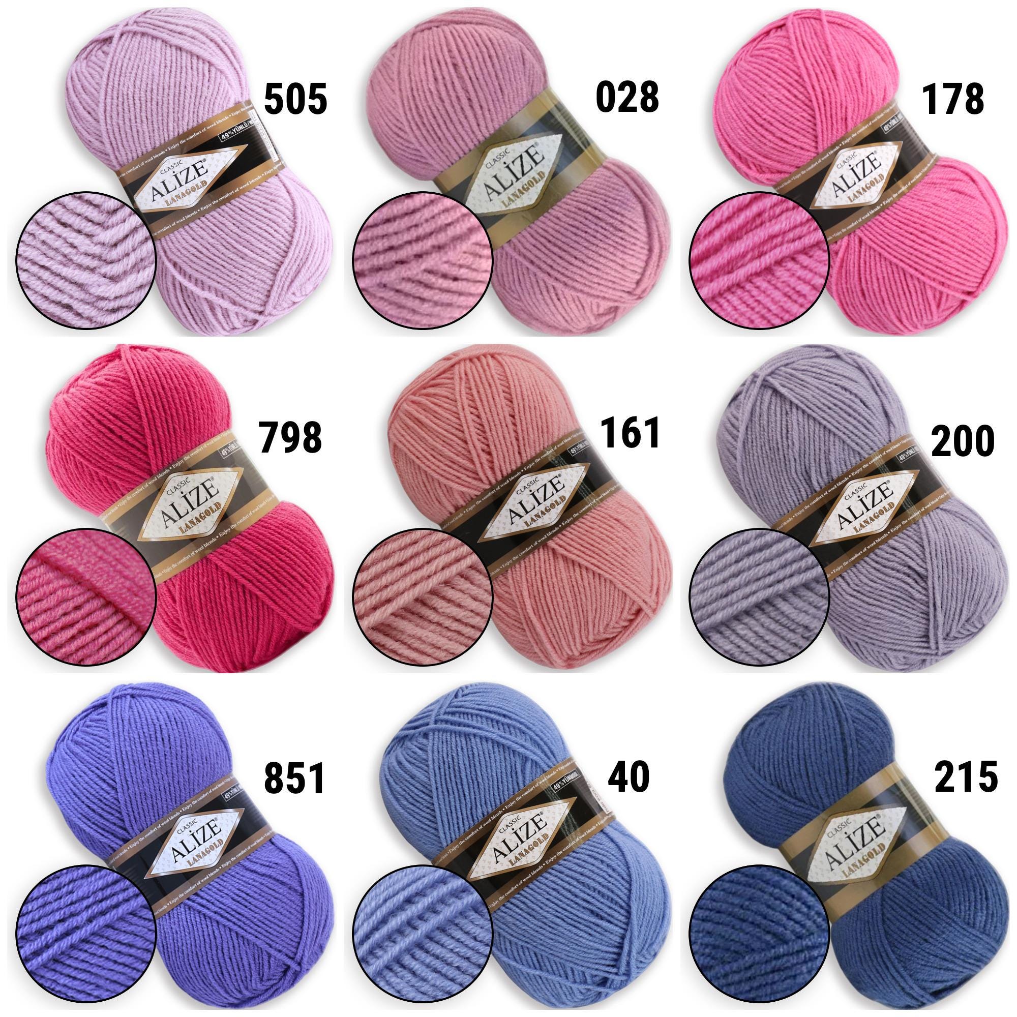 Alize Lanagold DK Wool Blend Yarn: 57 Colors (3.5 Oz) - Etsy