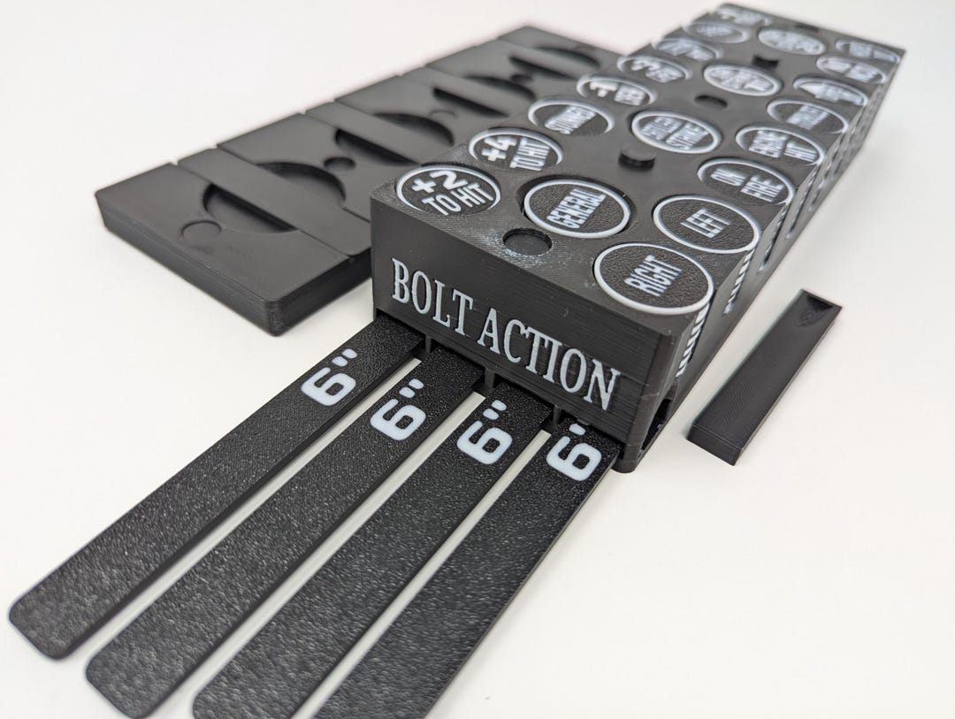 Bolt Action Token Set With Measuring Sticks and Objective Markers ...