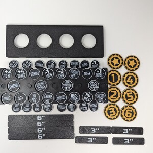 Bolt Action Token Set With Measuring Sticks and Objective Markers ...