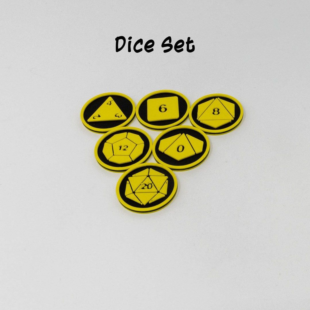 30MM Tokens Dice Lots of Colors Dual Sided RPG Gaming Dungeons and ...