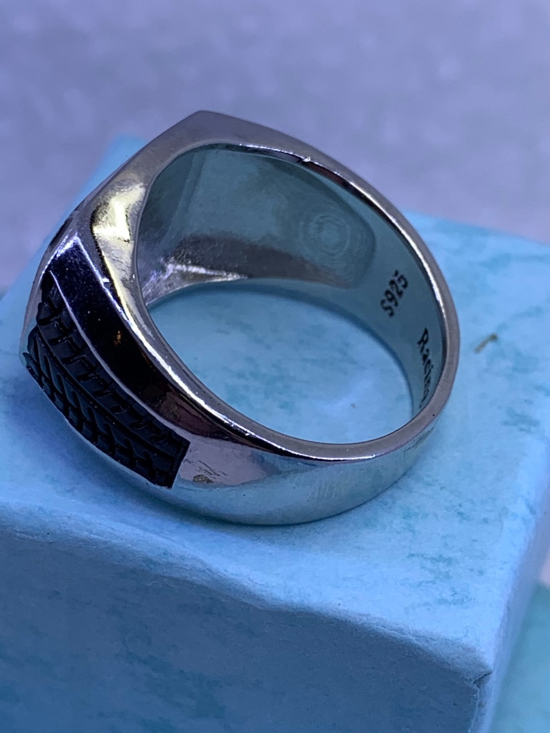 Checkered Flag Racing is in My Blood Mens Sterling Silver - Etsy