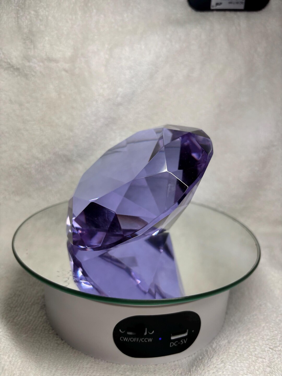 Light Purple Diamond Shaped Glass Paperweight - Etsy