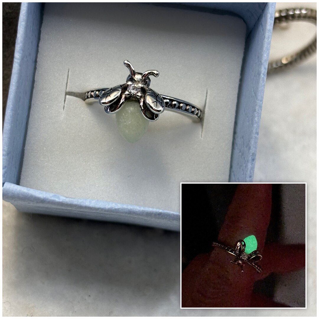 You Light up My Life Lightening Bug Sterling Silver Ring - Etsy