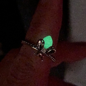 You Light up My Life Lightening Bug Sterling Silver Ring - Etsy