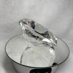Crystal Clear Diamond Shaped Glass Paperweight - Etsy