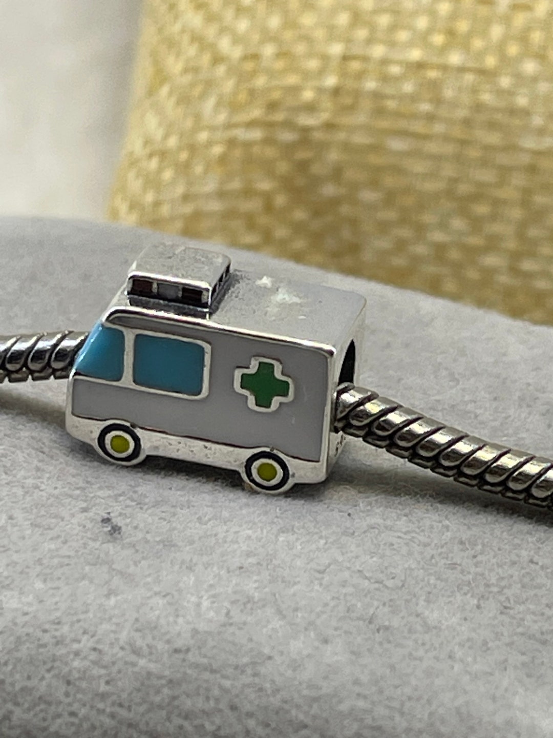Sterling Silver Ambulance Medic EMT First Responder Charm Bead - Etsy