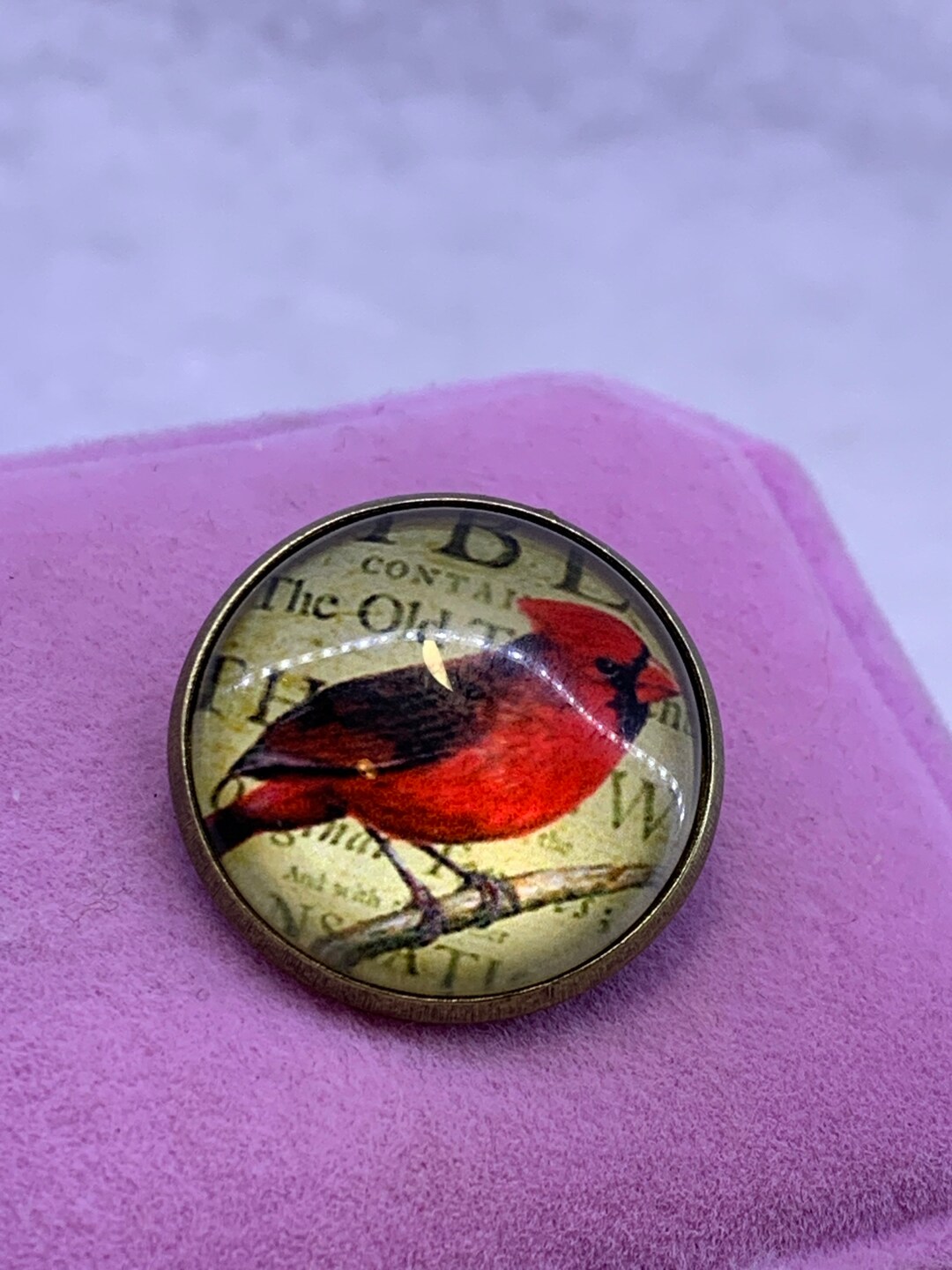 Red Cardinal Bird Pin Brooch - Etsy