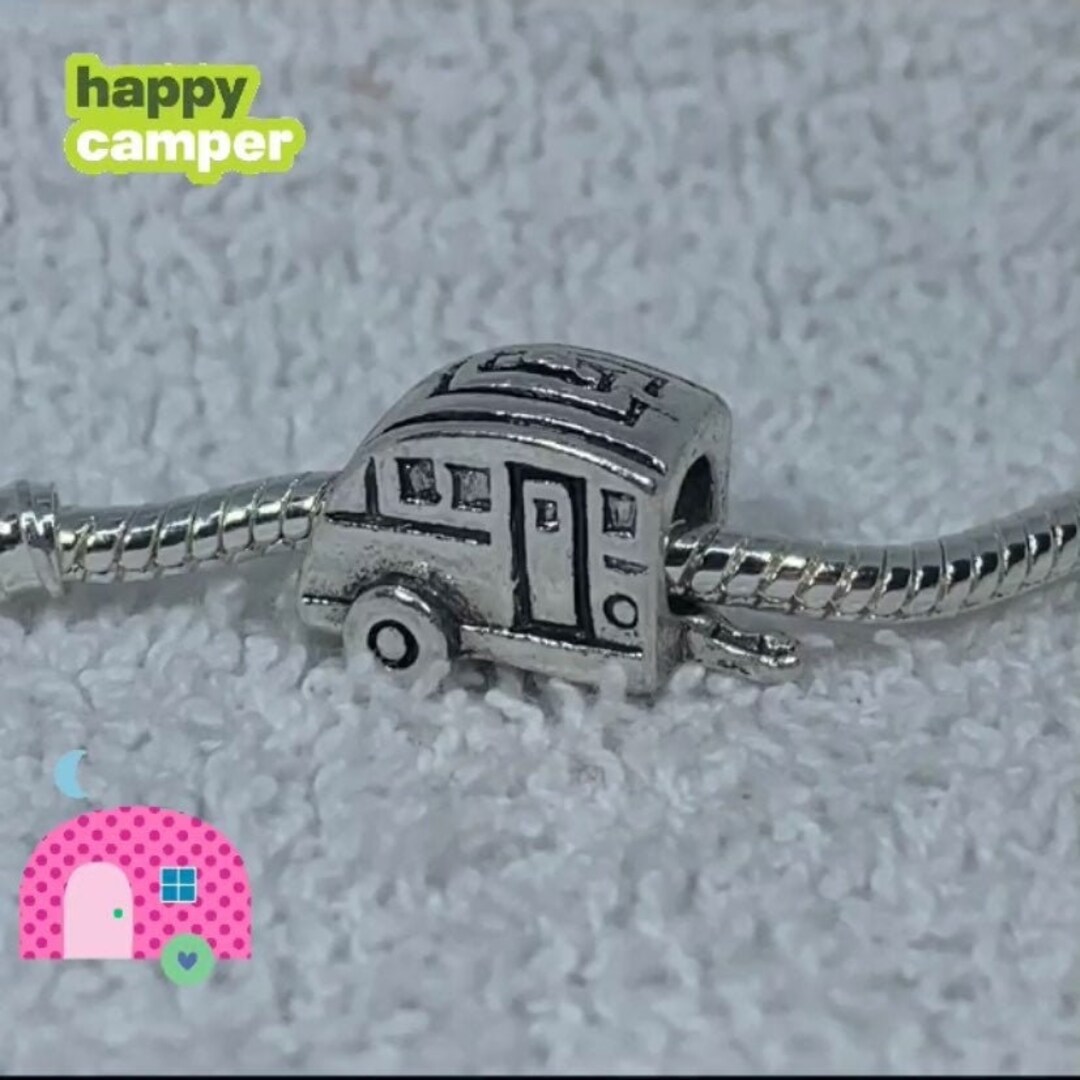 Happy Camper Trailer Charm Bead - Etsy