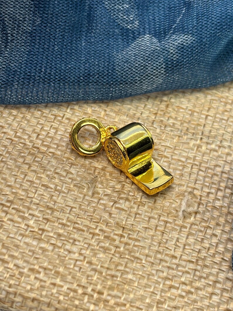 You’re My Type Golden Whistle Sterling Silver Charm Pendant - Etsy