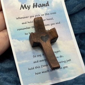 The Cross in My Pocket Wooden Prayer Cross - Etsy