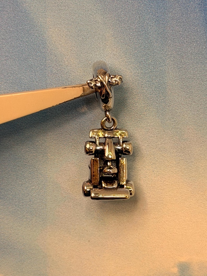 Sterling Silver Formula 1 One Race Car Charm Pendant - Etsy