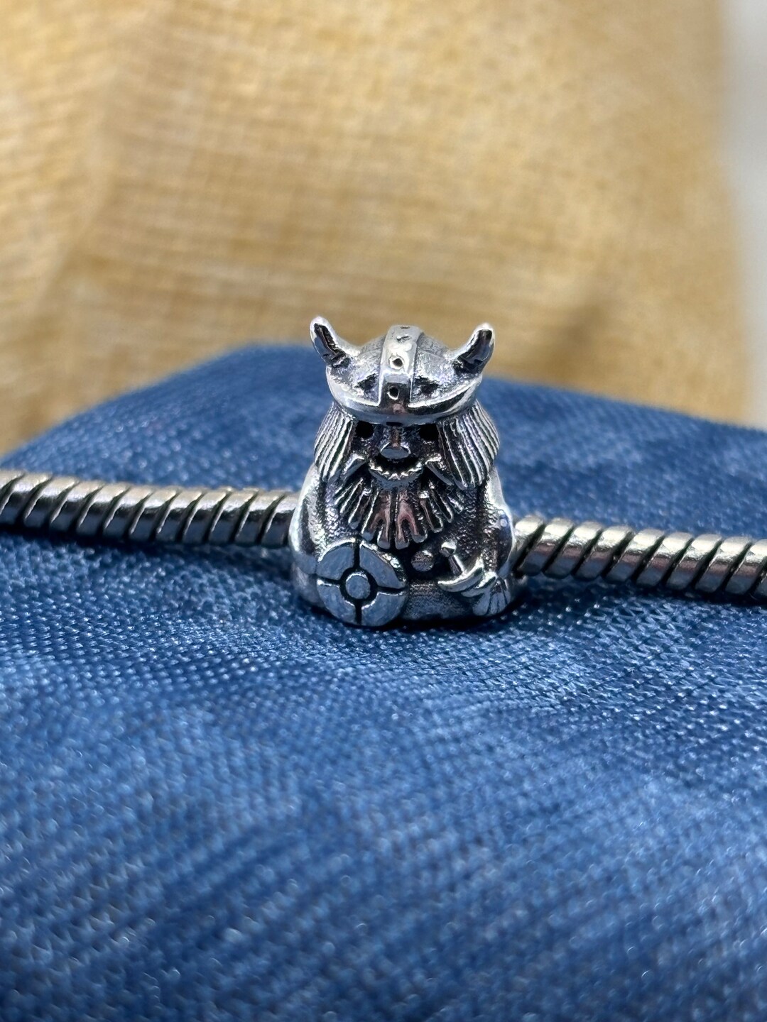 Sterling Scandinavian Viking Warrior Charm Bead - Etsy