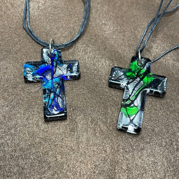 Blown Glass Cross - Etsy