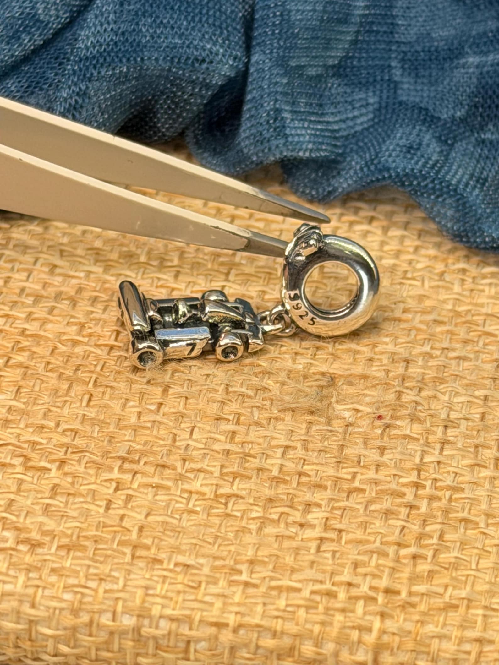 Sterling Silver Formula 1 One Race Car Charm Pendant - Etsy