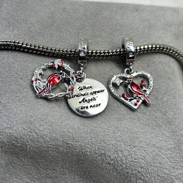 Red Cardinal Charms - Etsy