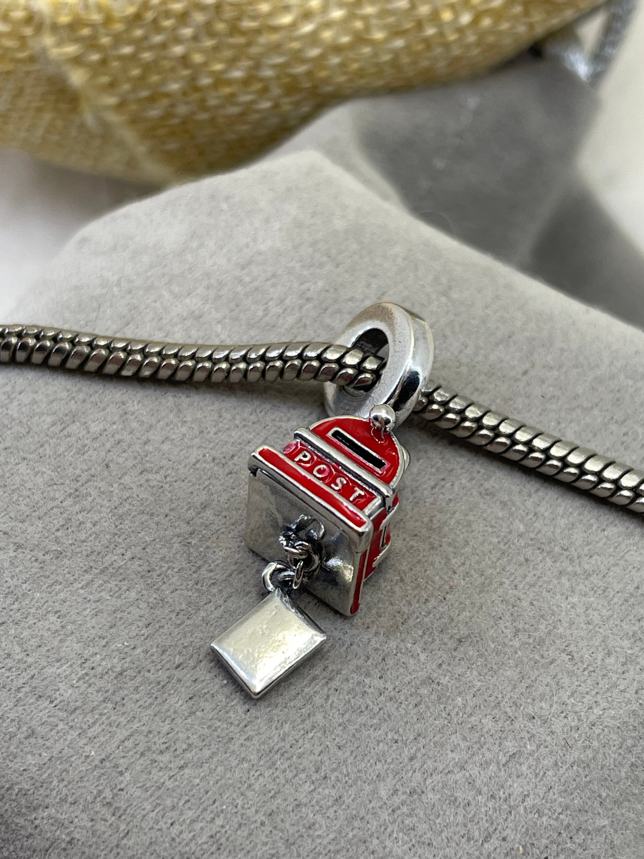 Sterling Silver Mailbox Post Office Letter Charm Bead With Functioning ...
