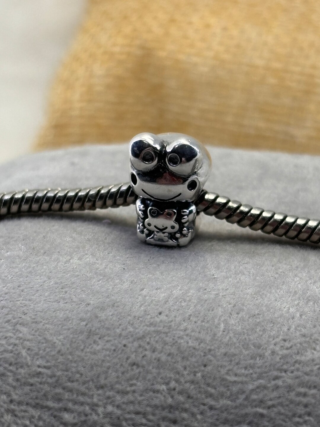 Sterling Silver Frog Toad Keroppi Charm Bead - Etsy
