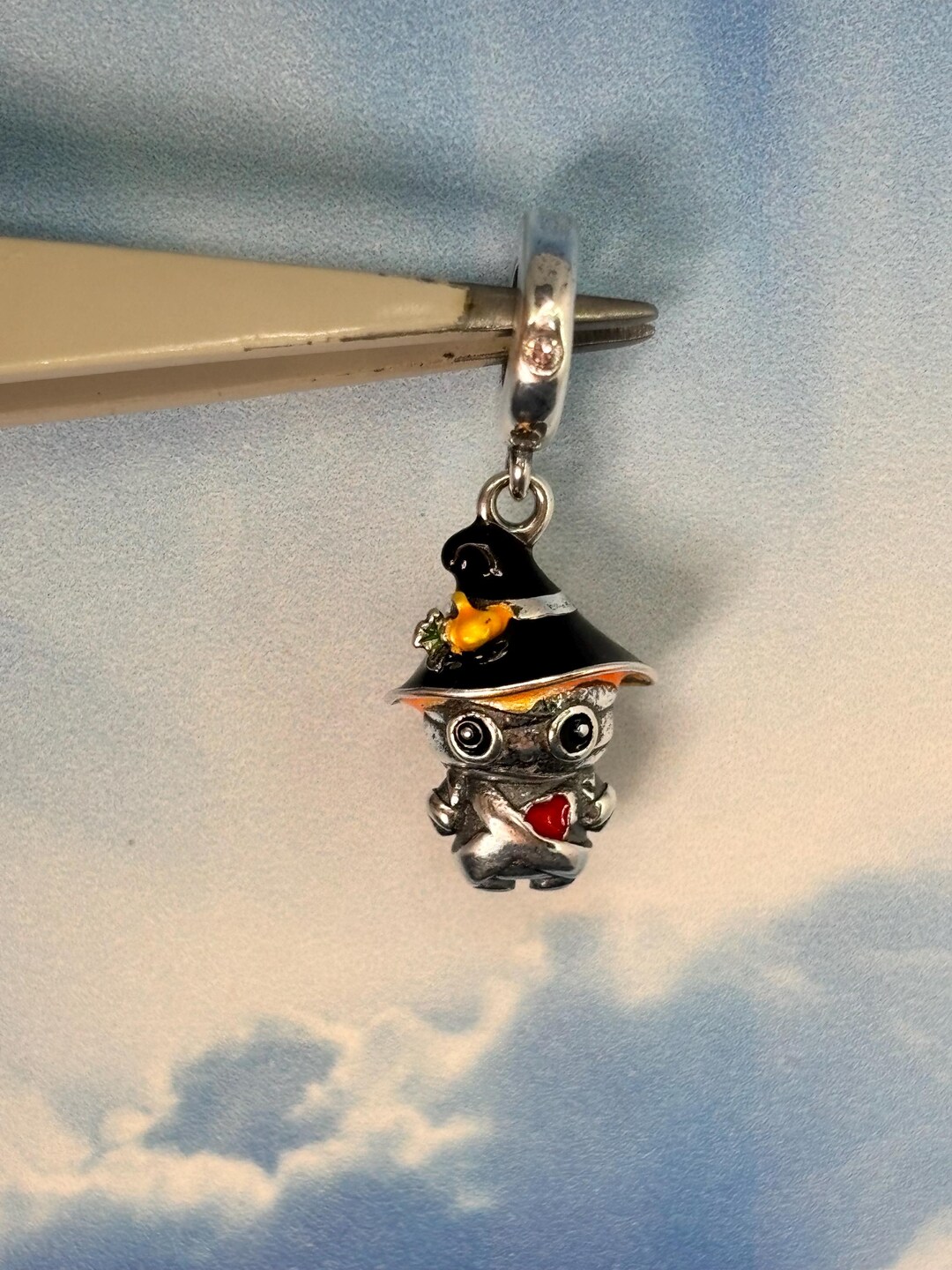 Sterling Silver Witch Mummy Halloween Charm Pendant - Etsy