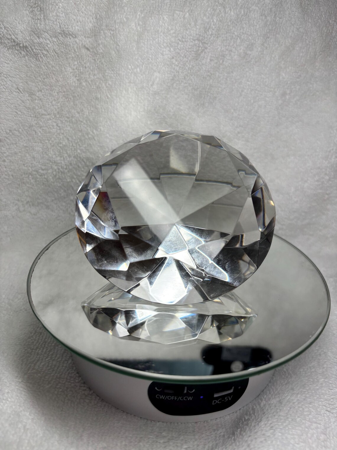 Crystal Clear Diamond Shaped Glass Paperweight - Etsy