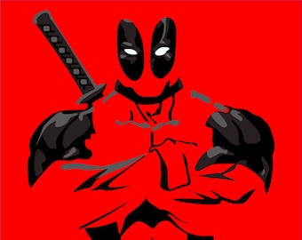 Deadpool Outline | Etsy