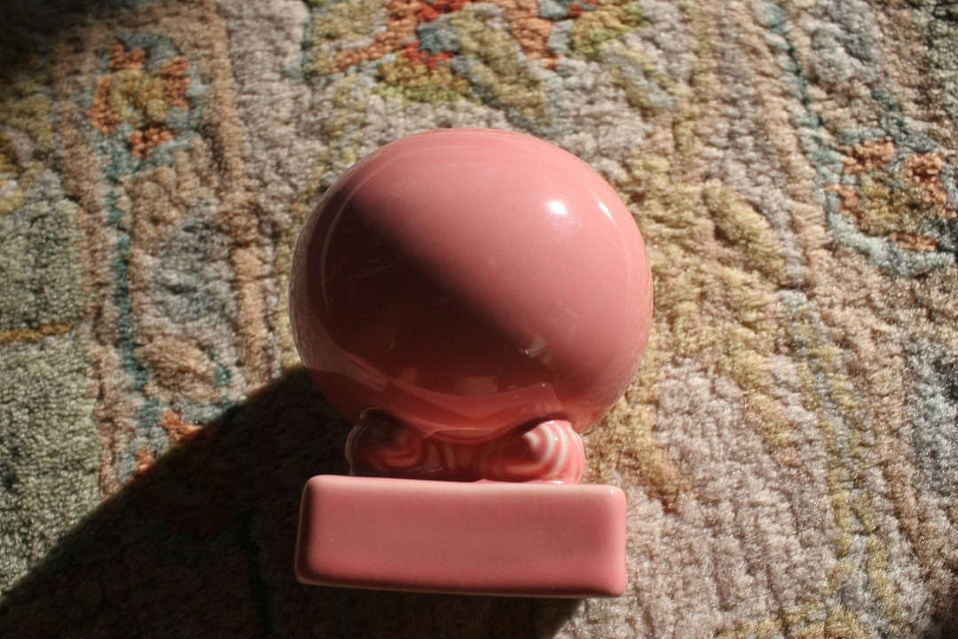 Fiestaware Fiesta Rose Pink Glaze Art Deco ROUND Ball Type Candle Stick ...