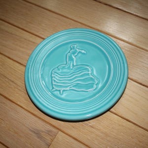 Fiestaware Fiesta Turquoise Blue 6 Inch Dancing Lady Trivet Brand New ...