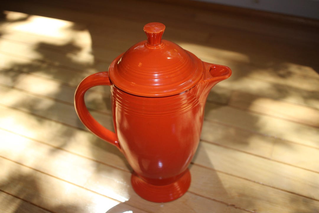 Vintage Original Fiesta Fiestaware Red Coffee Server Original Fiesta ...