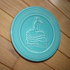 Fiestaware Fiesta Turquoise Blue 6 Inch Dancing Lady Trivet Brand New ...