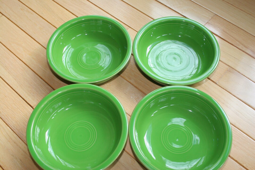 Fiestaware Fiesta Retired SHAMROCK Green Set of FOUR 4 Piece Cereal ...