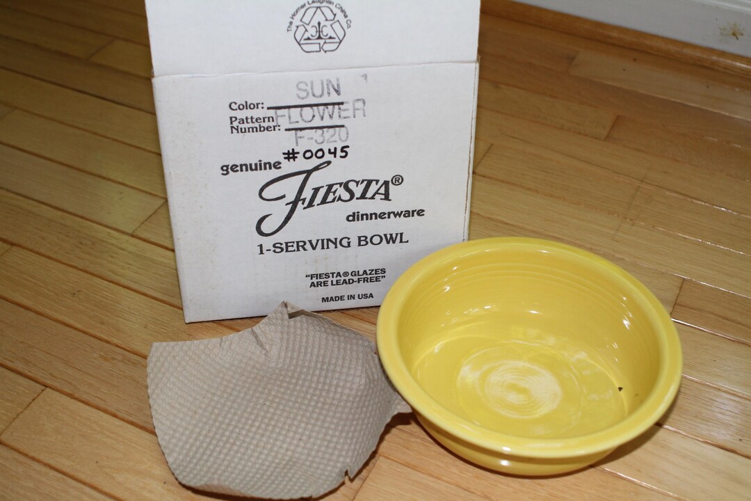 Fiesta Fiestaware Sunflower Yellow Large Bowl (one Quart Nappy Bowl ...