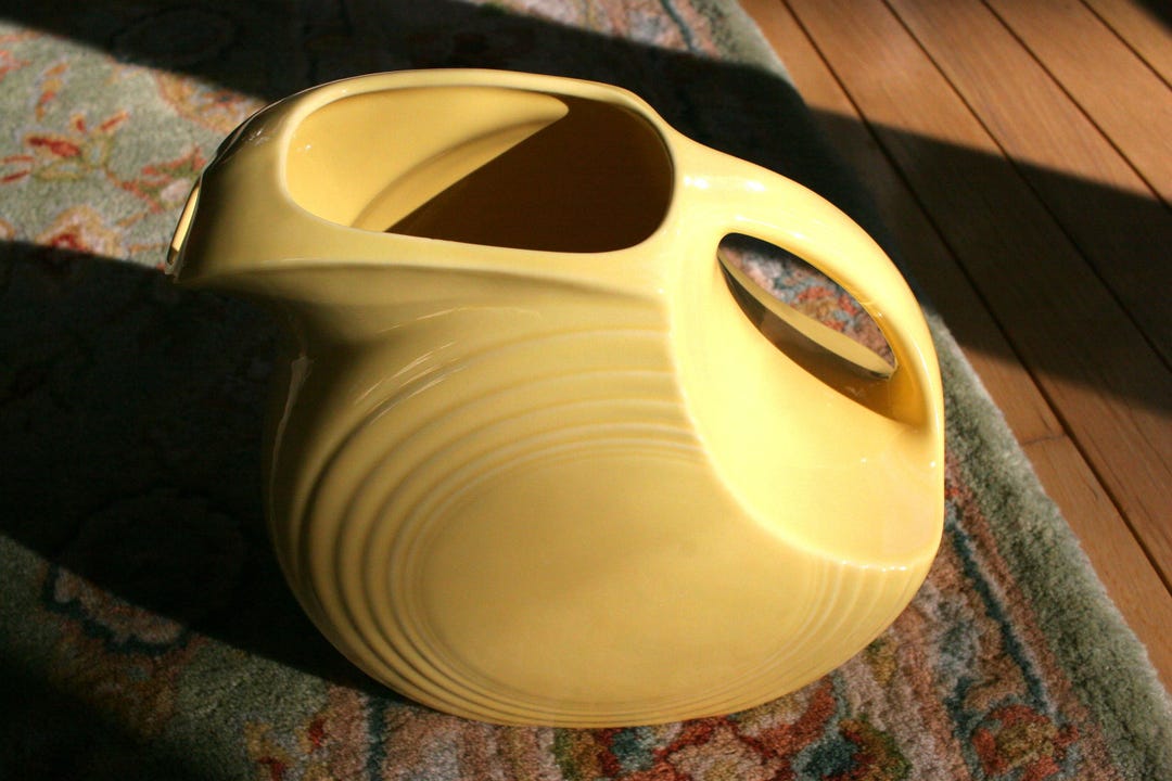Fiesta Fiestaware Yellow Disk Pitcher: Large Retired Edition - Etsy