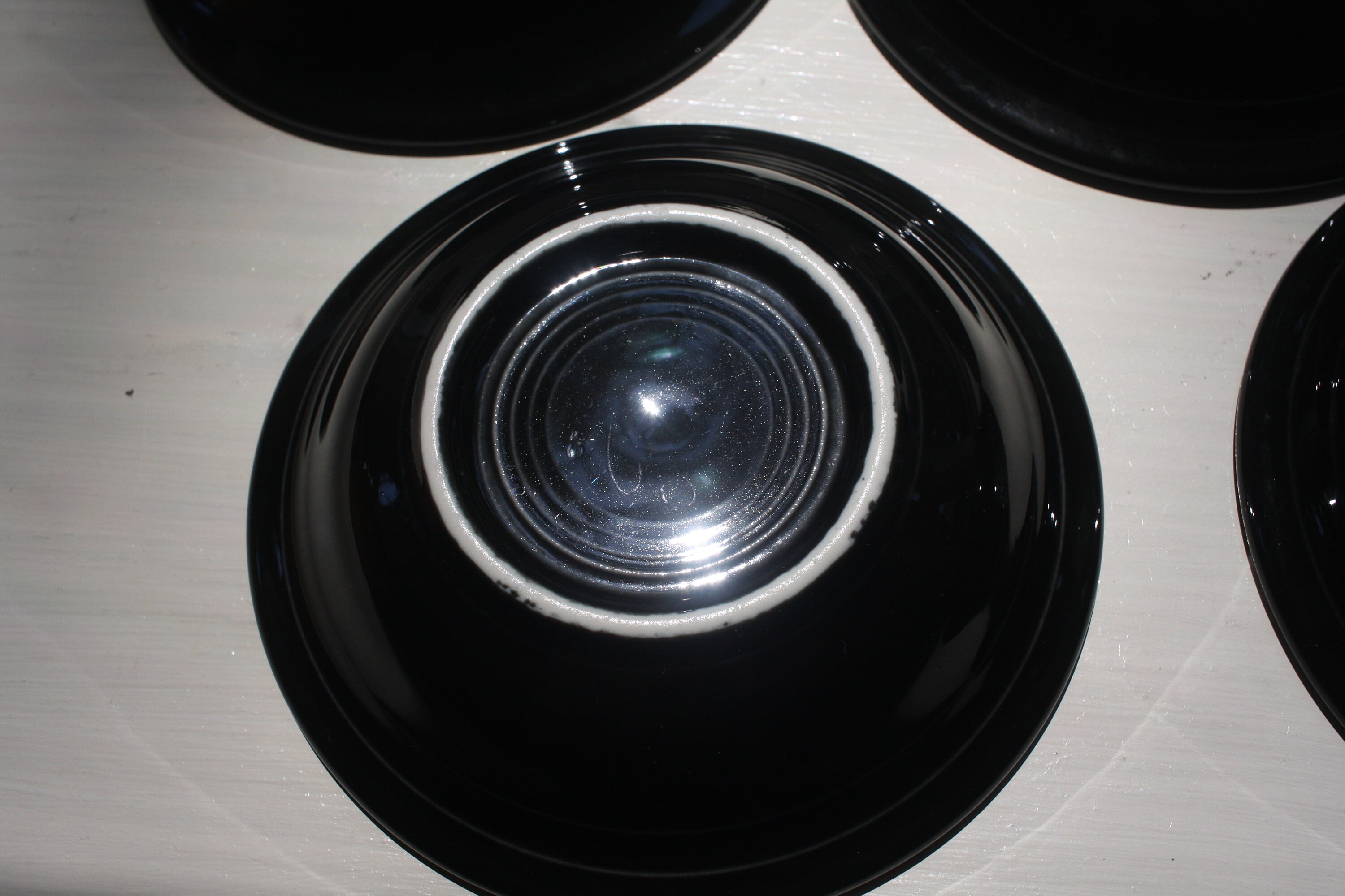 Fiestaware Fiesta SET of FOUR 4 Retired Black Glaze - Etsy