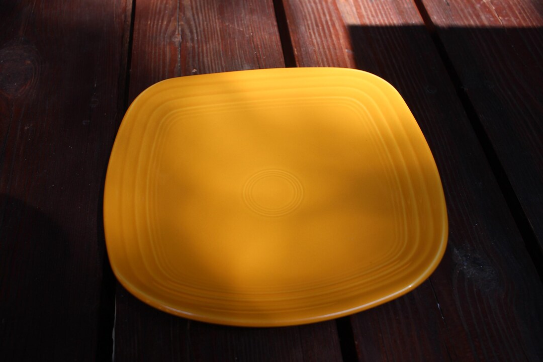 Fiestaware Fiesta MARIGOLD Yellow Retired Square Luncheon Plate 9 1/4 ...