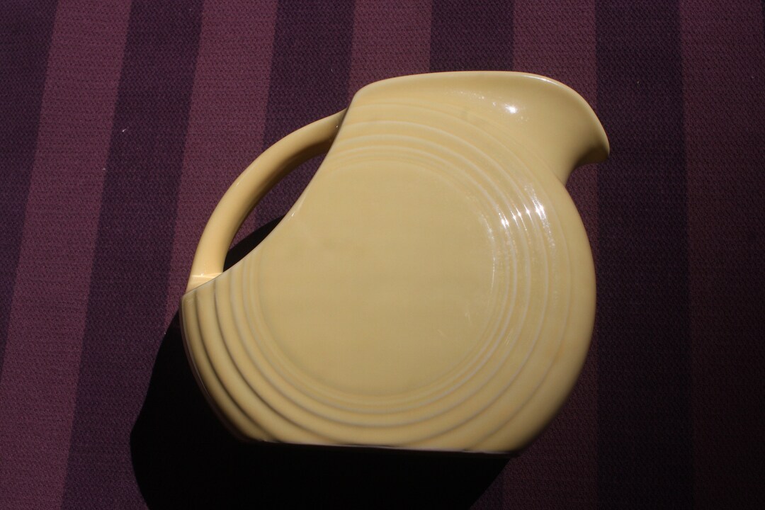 Fiestaware Fiesta Yellow Small (juice) Disk Disc Pitcher Brand New Old ...