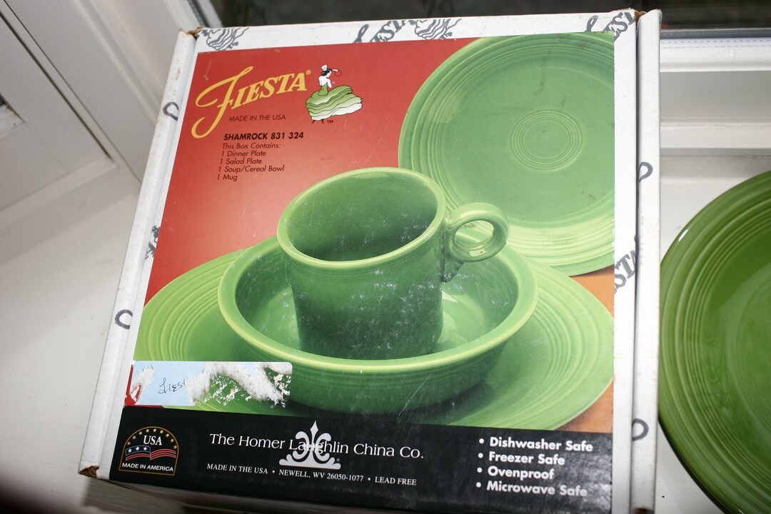 Fiesta Fiestaware FOUR 4 Piece Place Setting Shamrock Green - Etsy