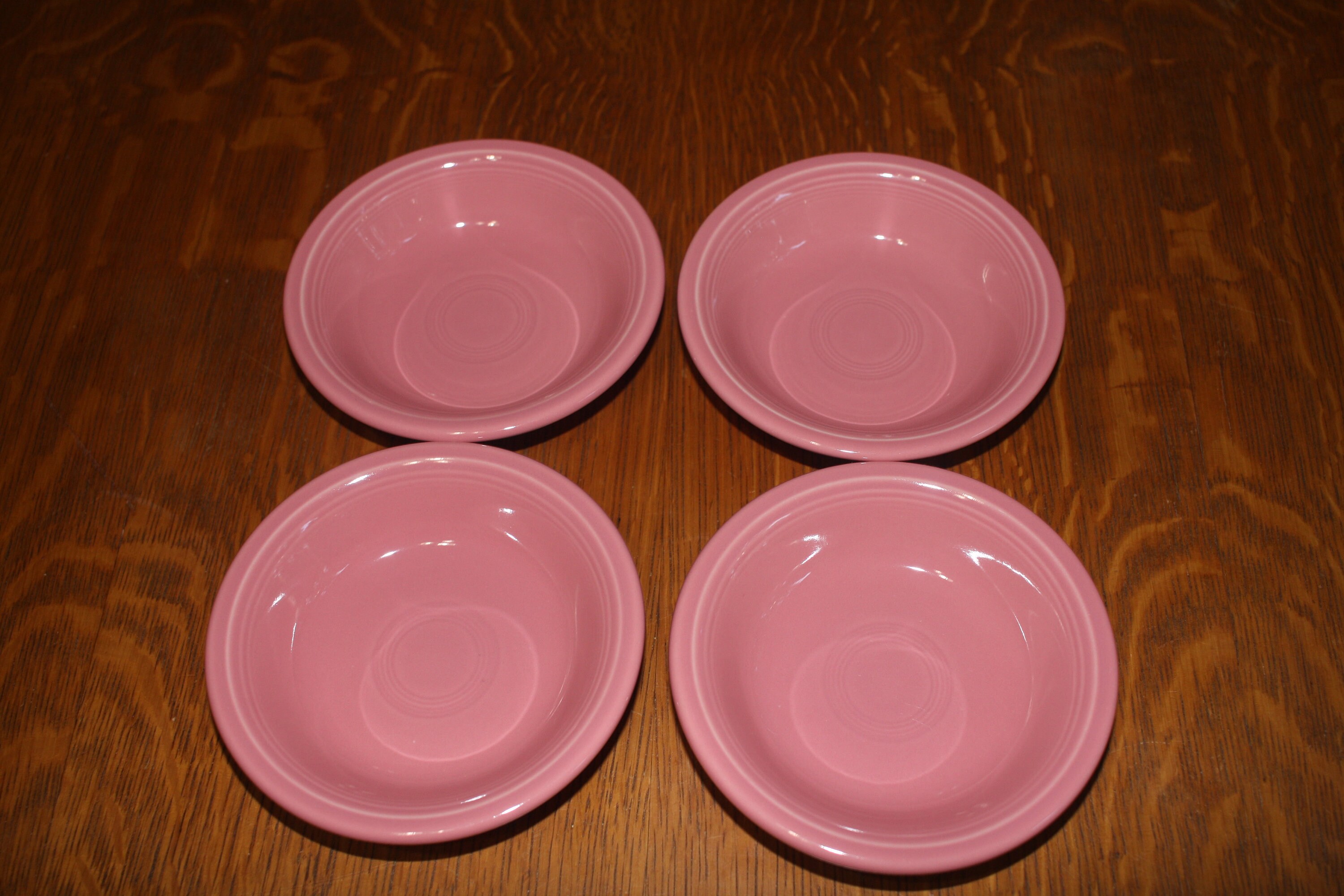 Fiestaware Fiesta SET of FOUR 4 Retired ROSE Pink Glazed - Etsy